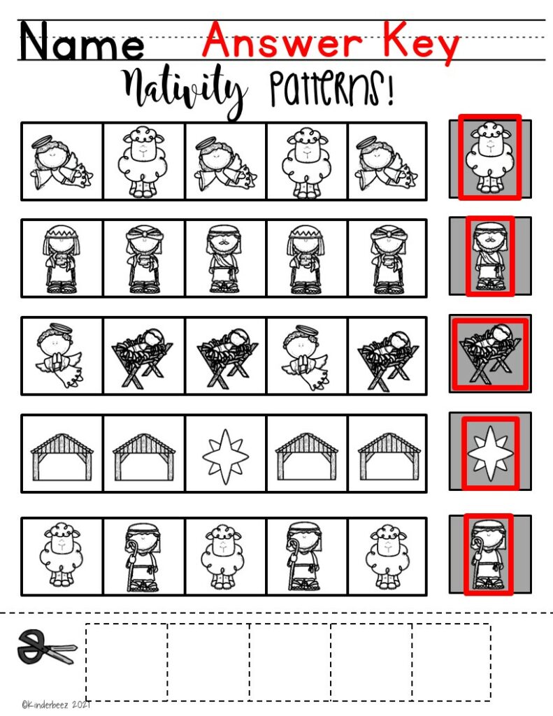Nativity Kindergarten Pack, Christmas Catholic, Nativity Worksheets ...