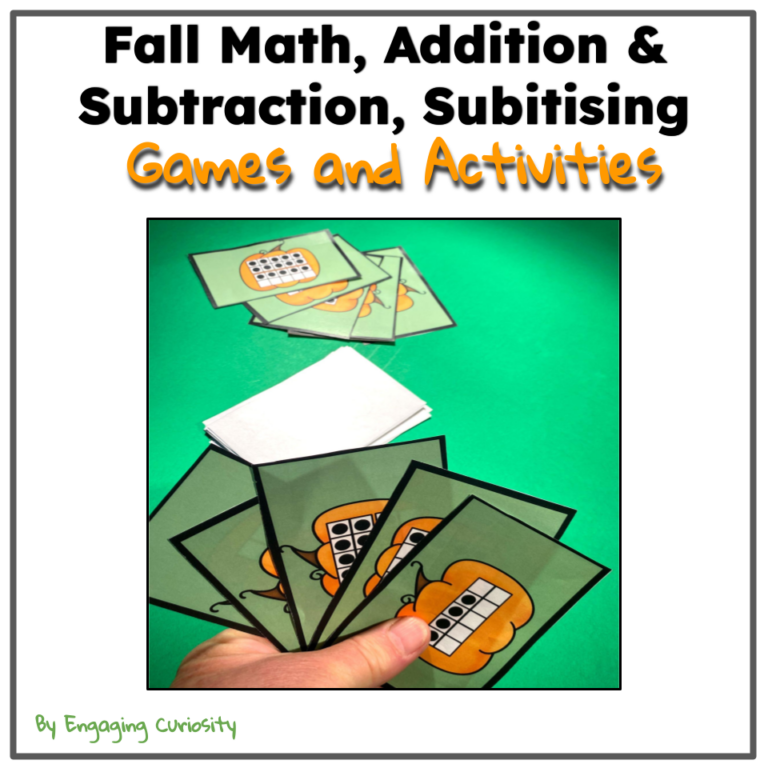 Fall Math, Addition, Subtraction, Subitising, Games and Activities ...