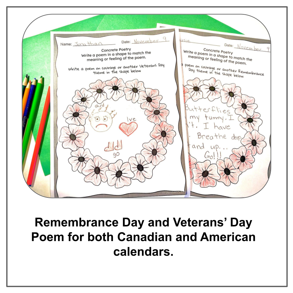 November K-4 Canadian, American Differentiated Writing Prompts | Made ...