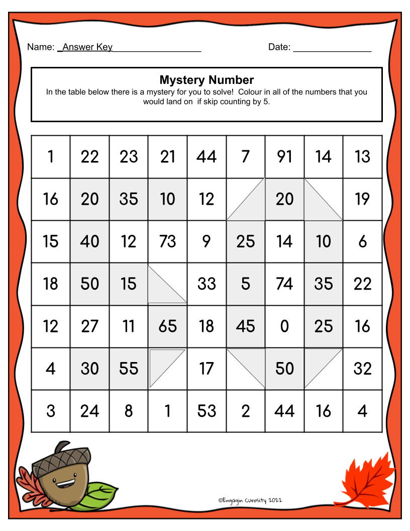 Fall Mystery Number - Made By Teachers