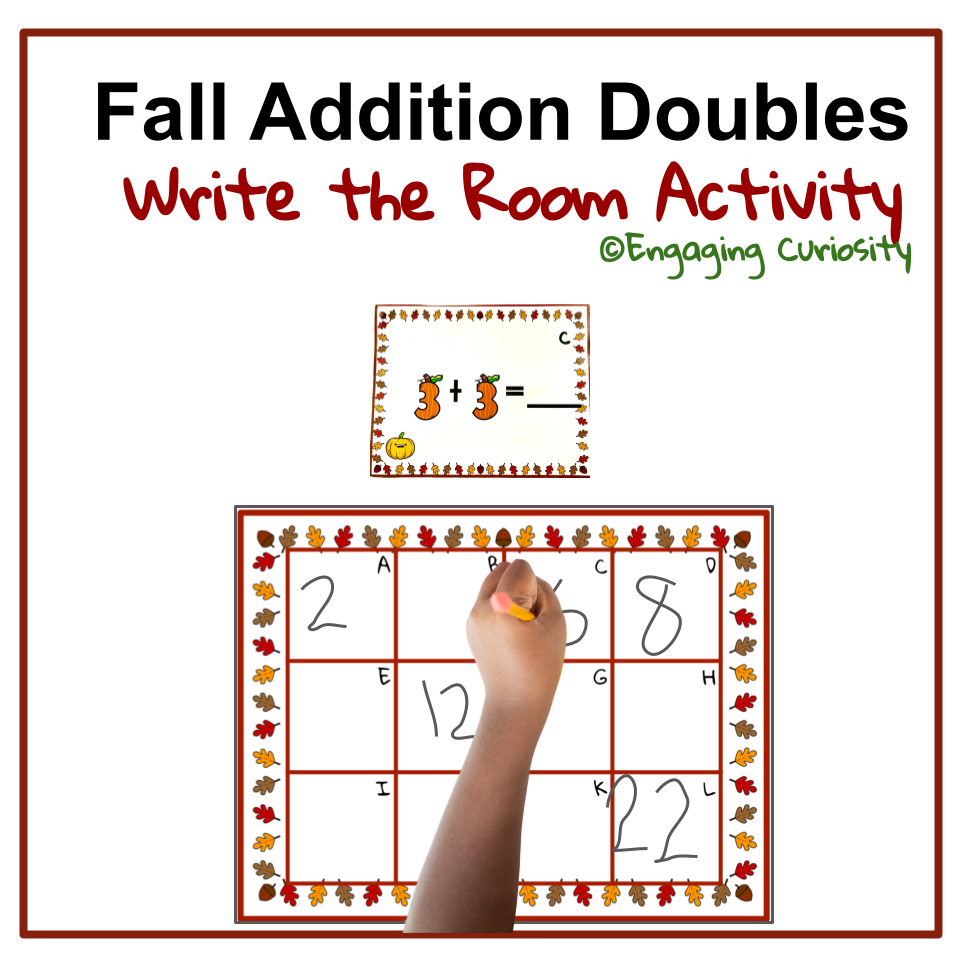 Fall K-2 Math Addition Doubles Write the Room Activity, SEL Practise ...