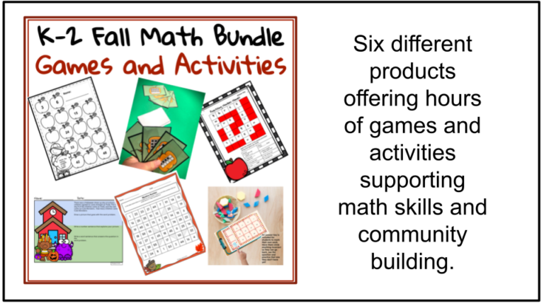 Fall Math, Addition, Subtraction, Subitising, Games and Activities ...