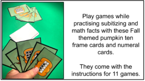Fall Math, Addition, Subtraction, Subitising, Games and Activities ...