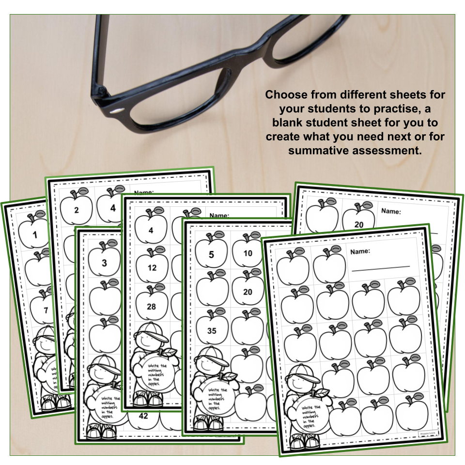 Fall K-2 Differentiated 1, 2, 3, 4, 5 10 Skip Counting | Made By Teachers