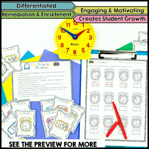 Elapsed Time Worksheets Lesson Plans Activities Guided Math Workshop ...