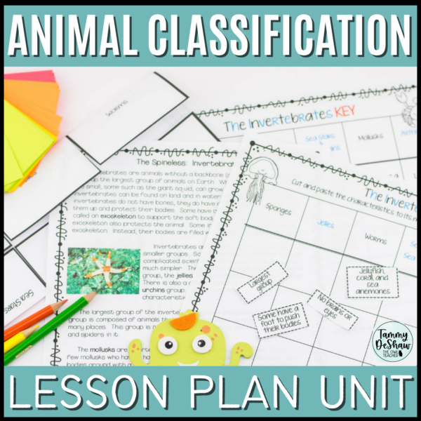 Vertebrate and Invertebrate | Animal Classification Worksheets | Lesson ...