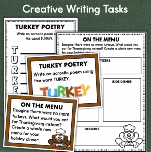 Thanksgiving Writing Prompts Narrative Descriptive Persuasive ...