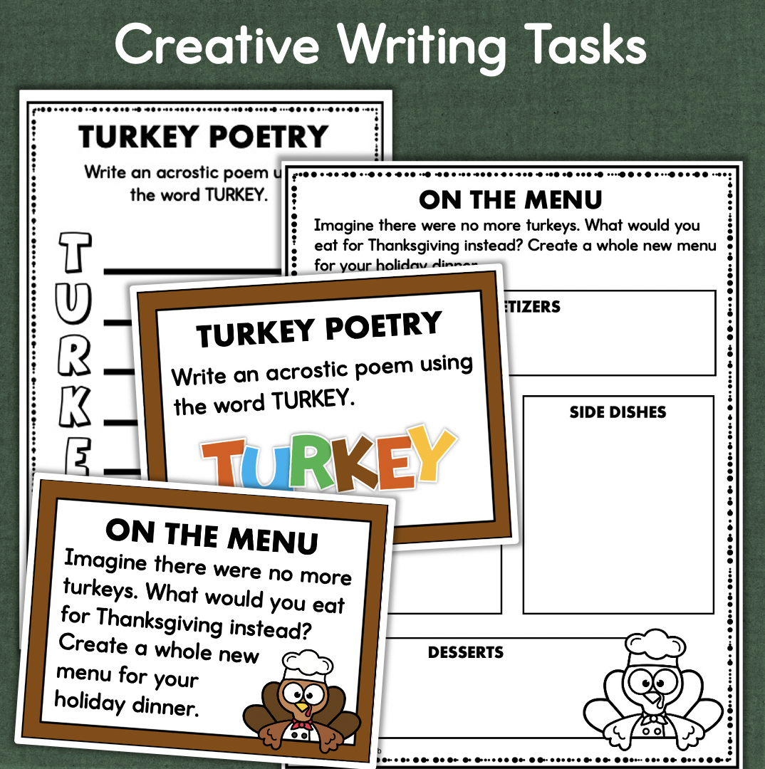 Thanksgiving Writing Prompts Narrative Descriptive Persuasive ...