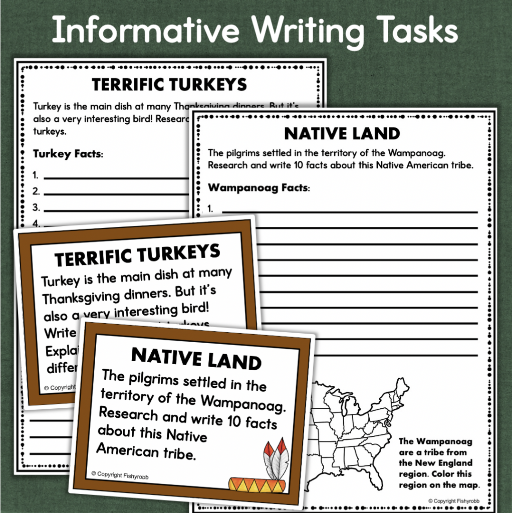 Thanksgiving Writing Prompts Narrative Descriptive Persuasive ...