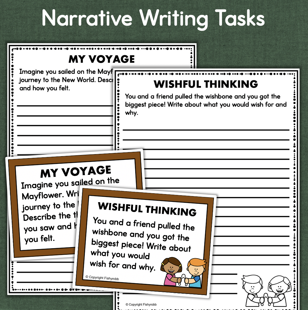 Thanksgiving Writing Prompts Narrative Descriptive Persuasive ...