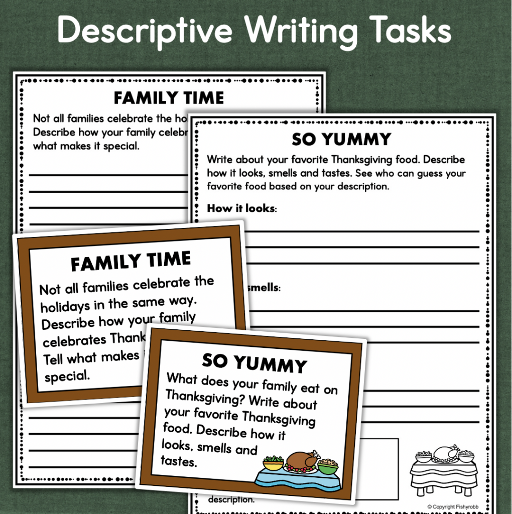 Thanksgiving Writing Prompts Narrative Descriptive Persuasive ...