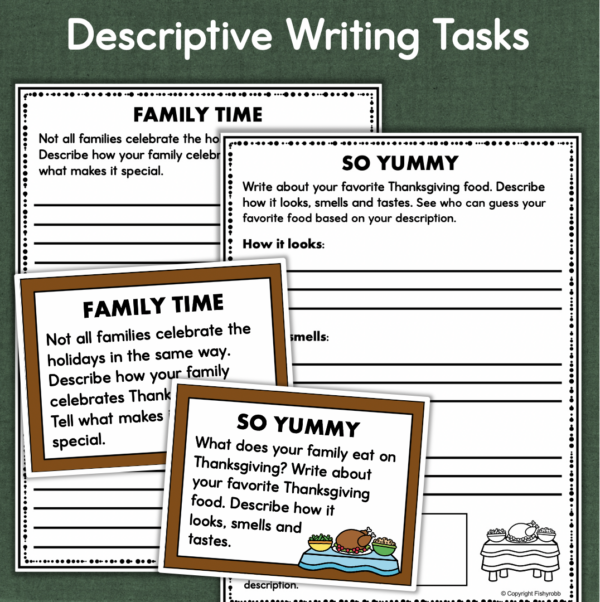 Thanksgiving Writing Prompts Narrative Descriptive Persuasive ...