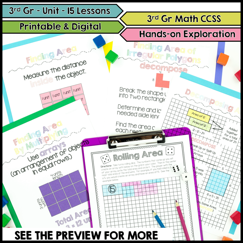 Area and Perimeter Worksheets | Activities | Lessons | Guided Math ...