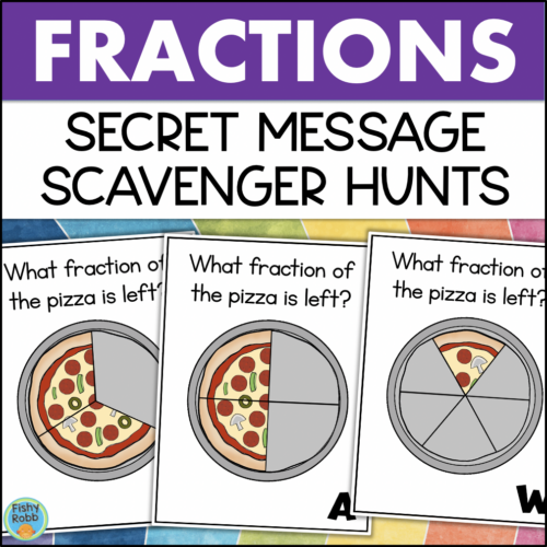 Fractions 3rd Grade Math Scavenger Hunt Secret Message Activity | Made ...