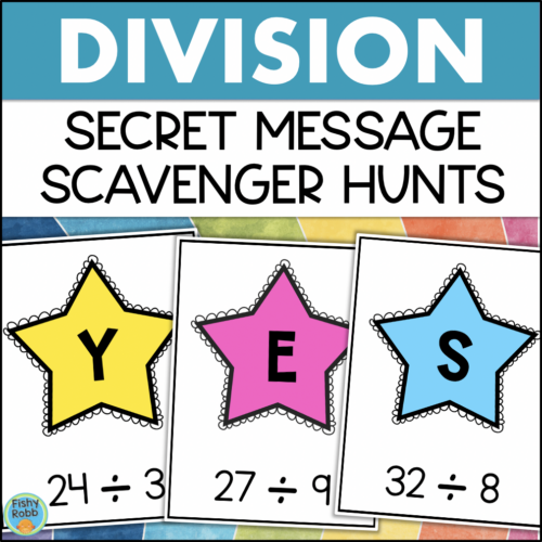 Division Facts Math Scavenger Hunt Secret Message Activity | Made By ...