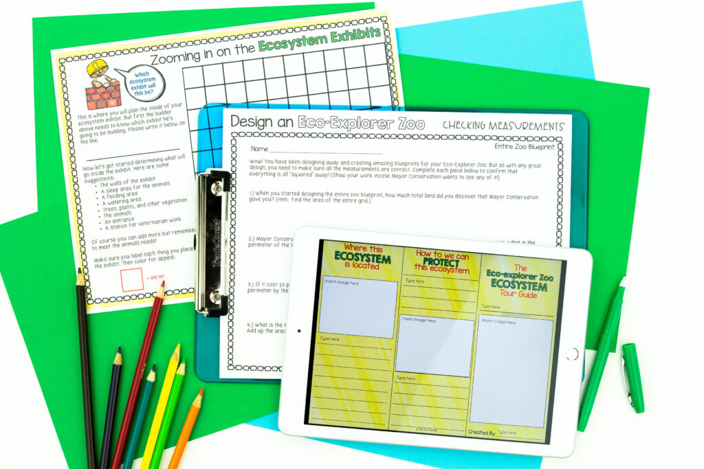 Ecosystem Project | Area & Perimeter Project | Project Based Learning ...