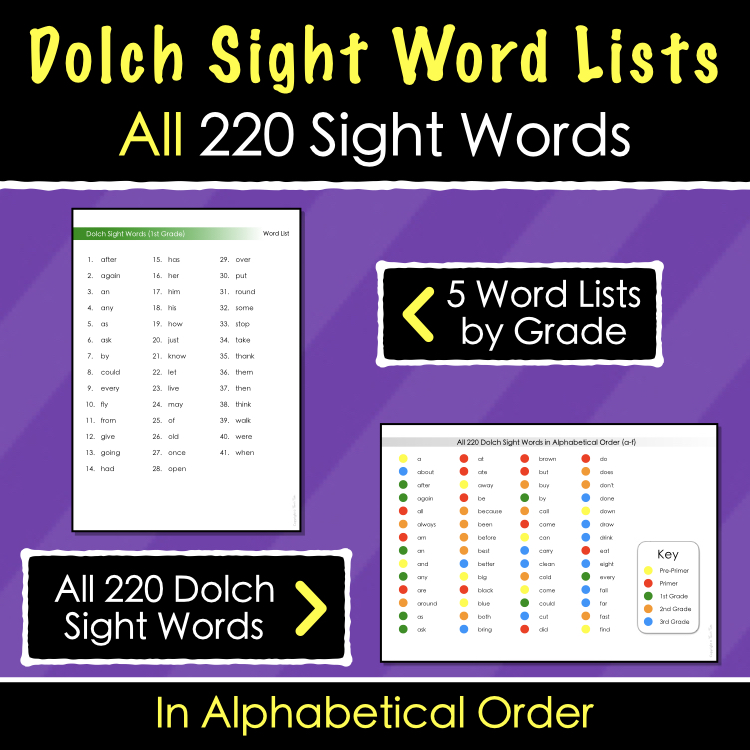 Dolch Sight Word BINGO Bundle - 150+ Bingo Cards, Flashcards + Word ...
