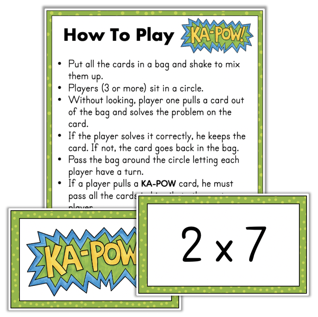 Multiplication Facts Game | Made By Teachers