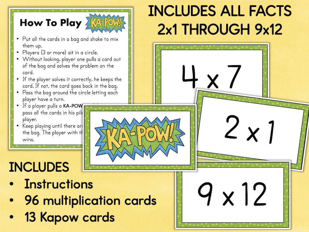Multiplication Facts Game | Made By Teachers