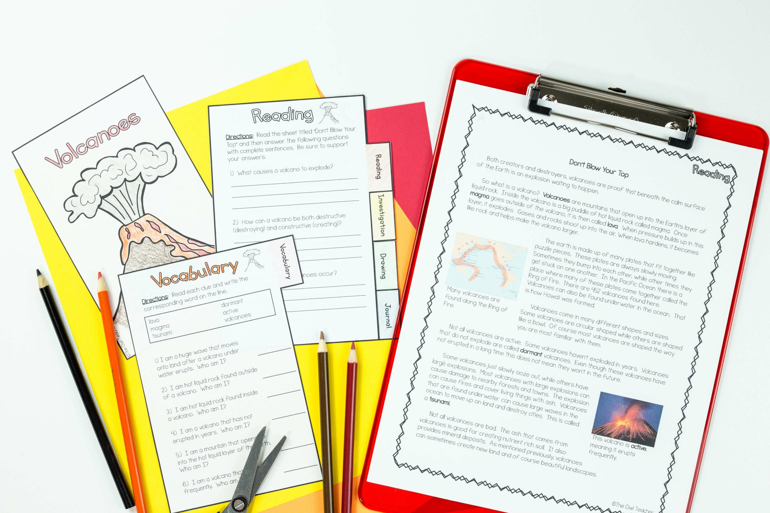 Volcanoes Investigation Booklet | Made By Teachers