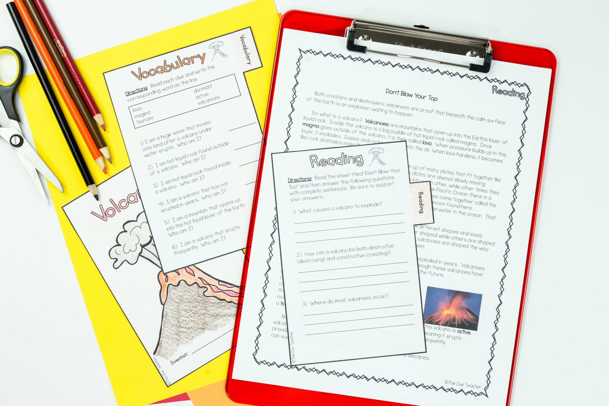 Volcanoes Investigation Booklet | Made By Teachers