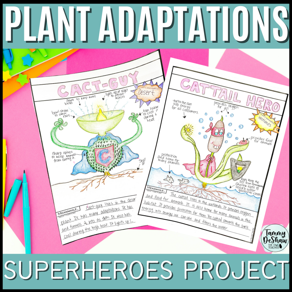 Plant Adaptations Superheroes Project | Made By Teachers