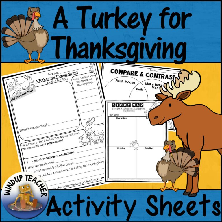 A Turkey for Thanksgiving Activity Sheets - Print & Go! | Made By Teachers
