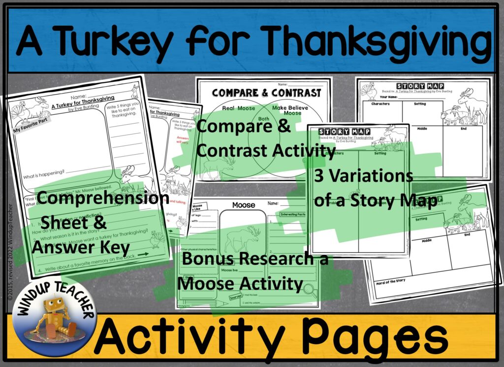 A Turkey for Thanksgiving Activity Sheets - Print & Go! | Made By Teachers