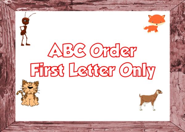 ABC Order First Letter Only, Boom Cards | Made By Teachers
