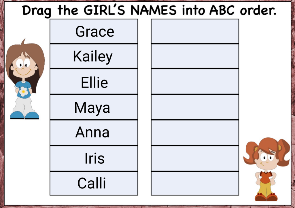 ABC Order First Letter Only, Boom Cards - Made By Teachers