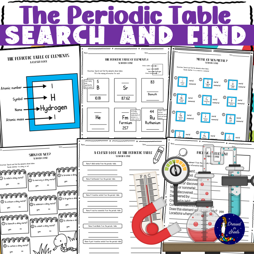 Periodic Table Of Elements Worksheets
