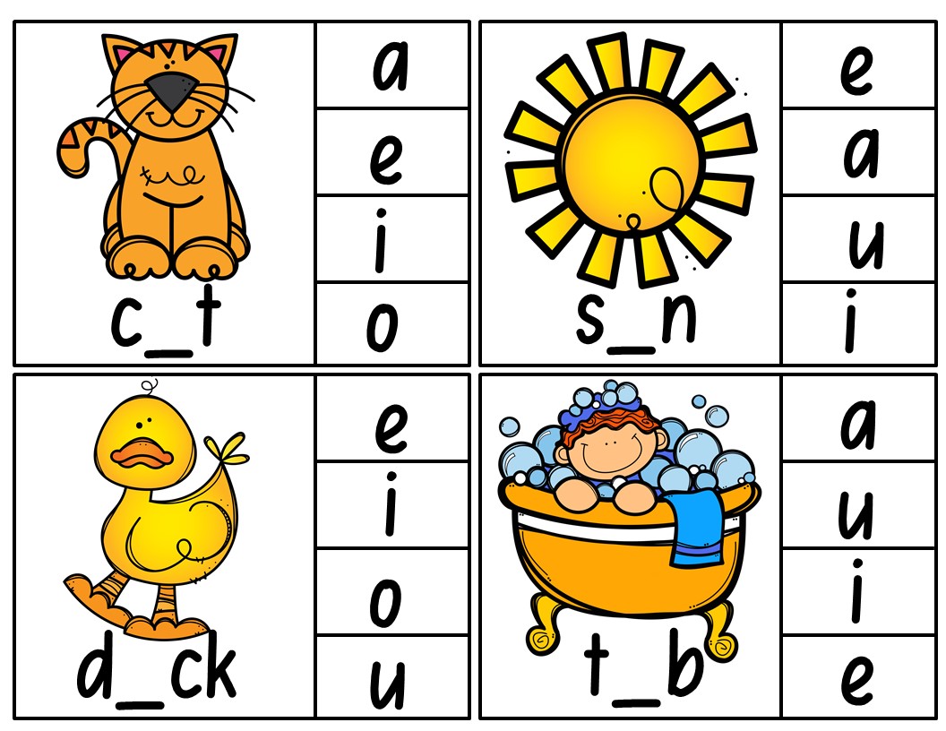 Clip Cards {Middle/Vowel Sounds} | Made By Teachers