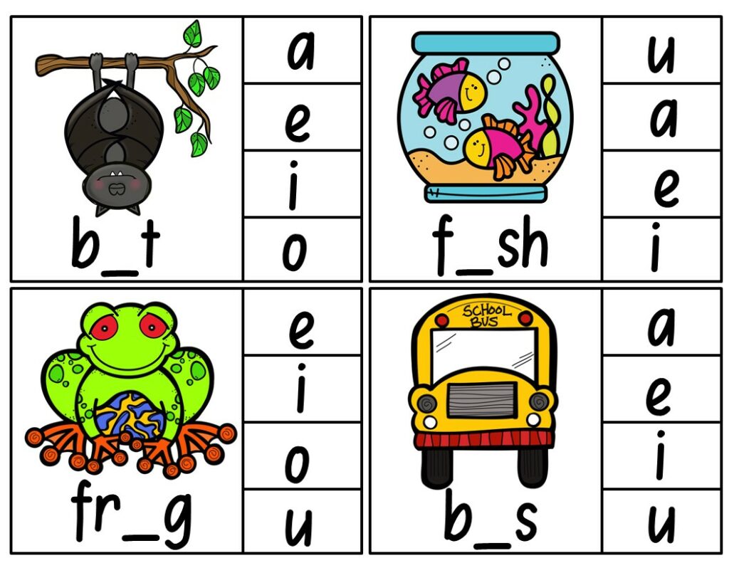 Clip Cards {Middle/Vowel Sounds} | Made By Teachers
