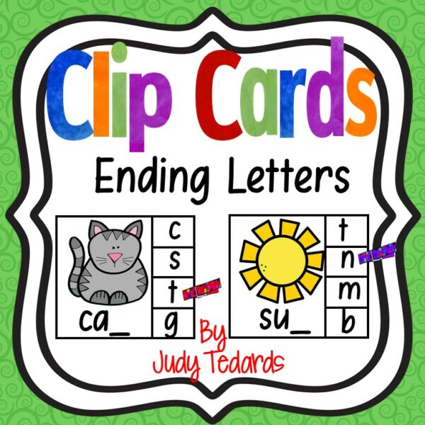 Clip Cards {Ending Sounds} | Made By Teachers