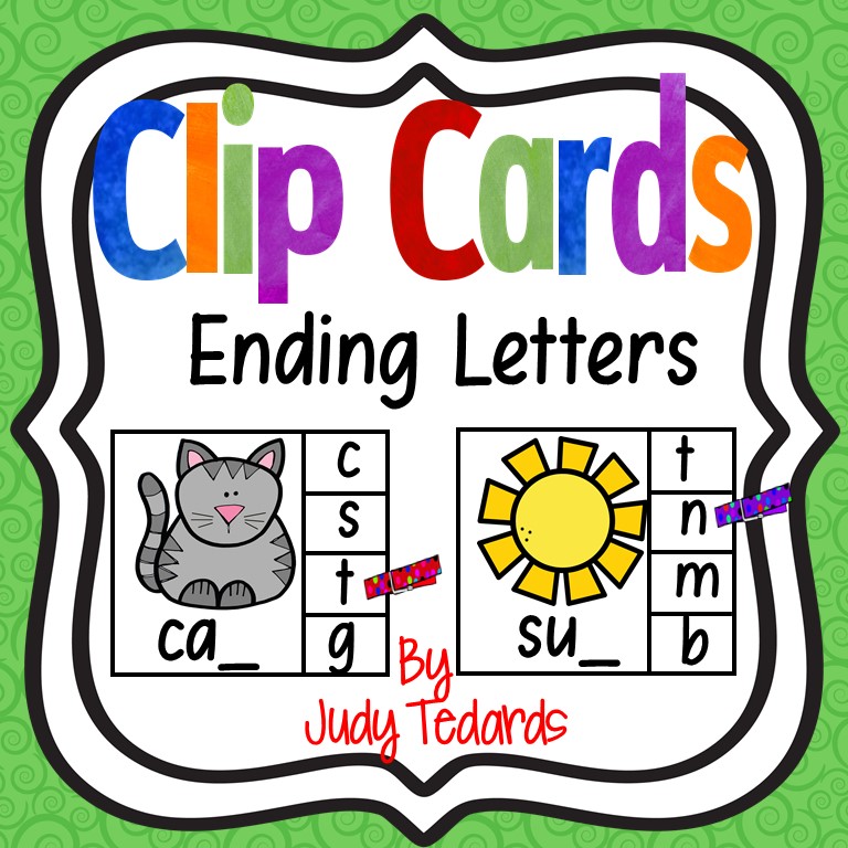 Clip Cards {Ending Sounds} | Made By Teachers