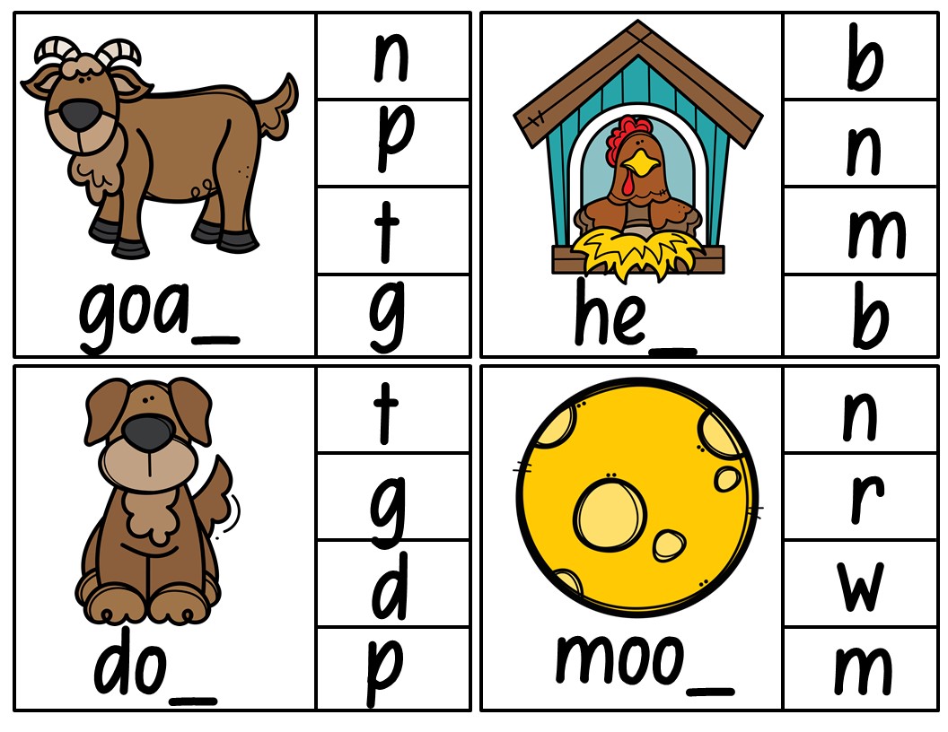 Clip Cards {Ending Sounds} | Made By Teachers