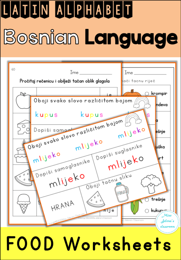 Bosnian Language Food Worksheets | Made By Teachers