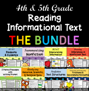 4th & 5th Grade Reading Informational Text: The BIG Bundle! | Made By ...
