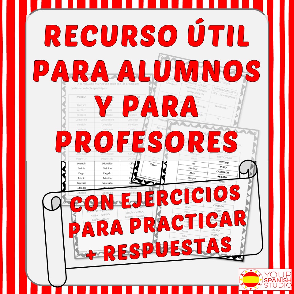 Spanish Past participle notes and activities El participio pasado ...