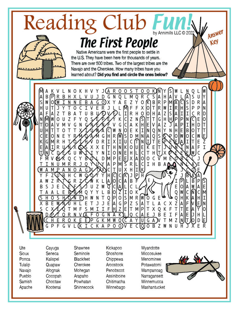 The First People (Native Americans) Word Search Puzzle | Made By Teachers