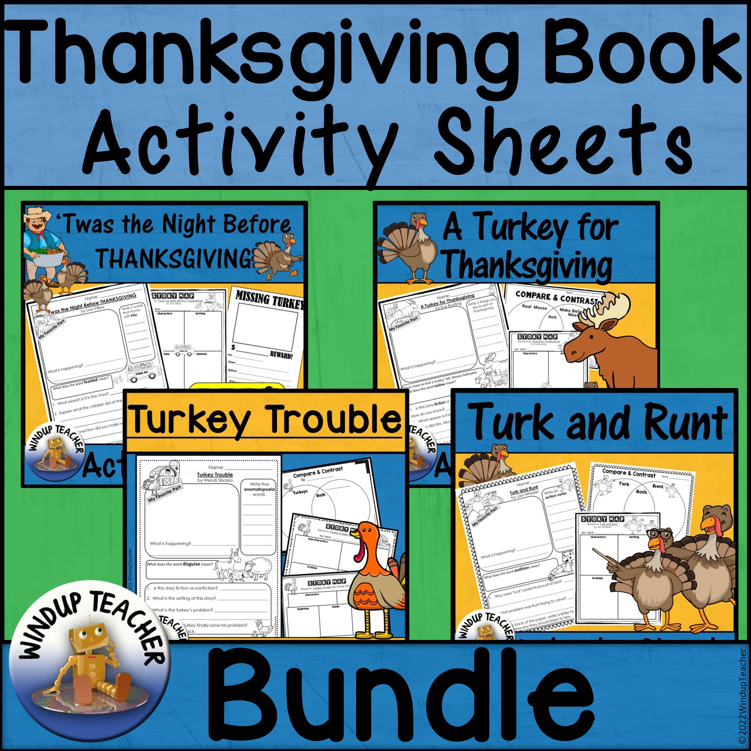 Thanksgiving Picture Book Activity Sheet BUNDLE | Made By Teachers