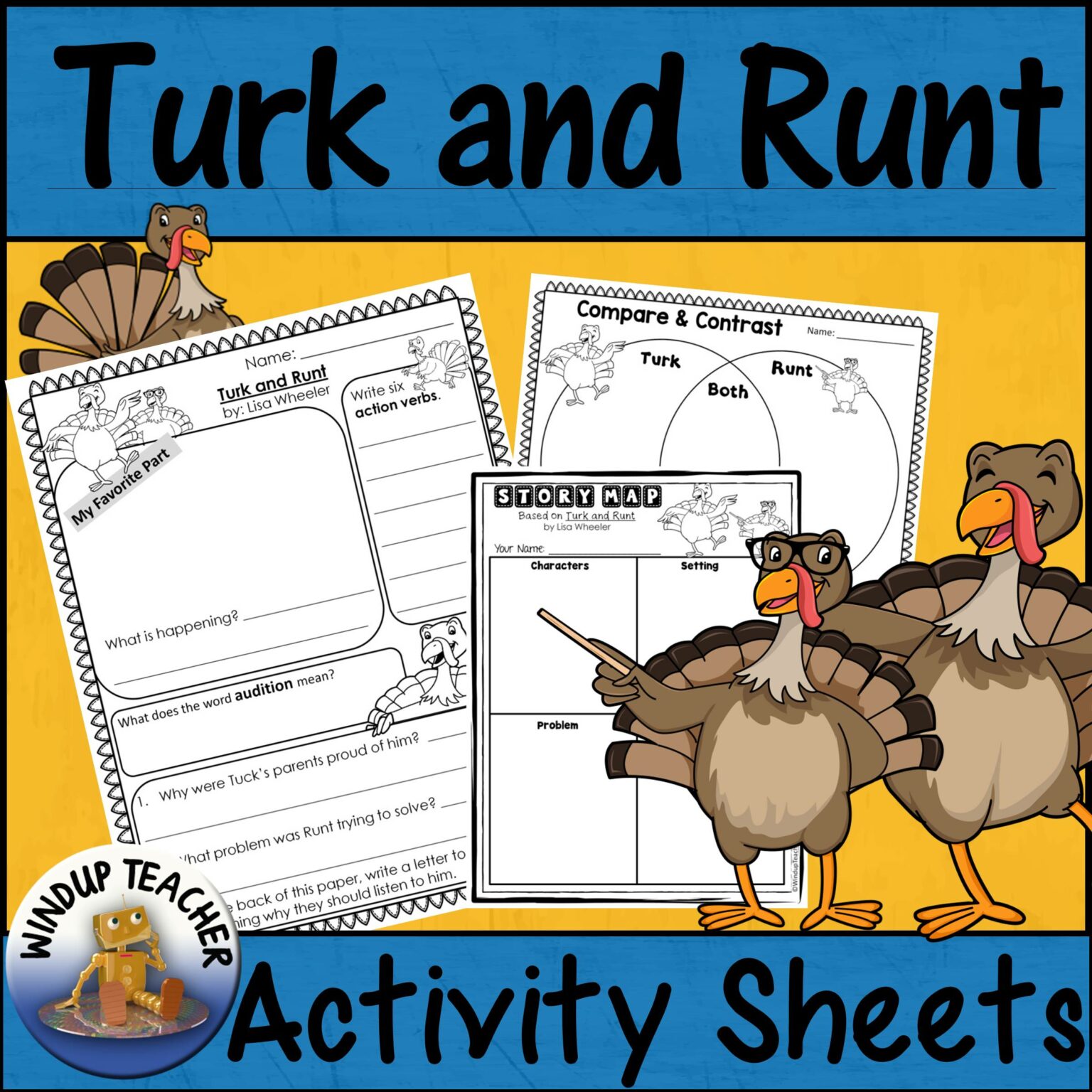 Turk and Runt Activity Sheets Print and GO! | Made By Teachers