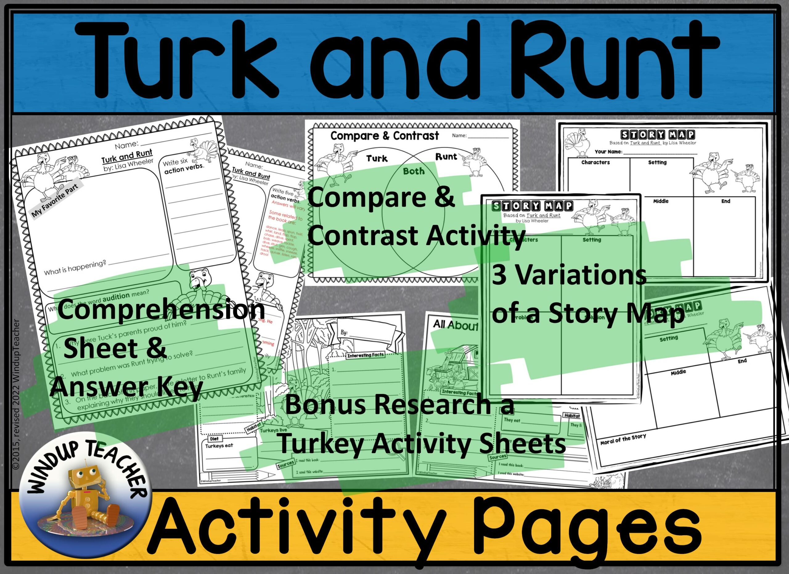 Turk and Runt Activity Sheets Print and GO! | Made By Teachers