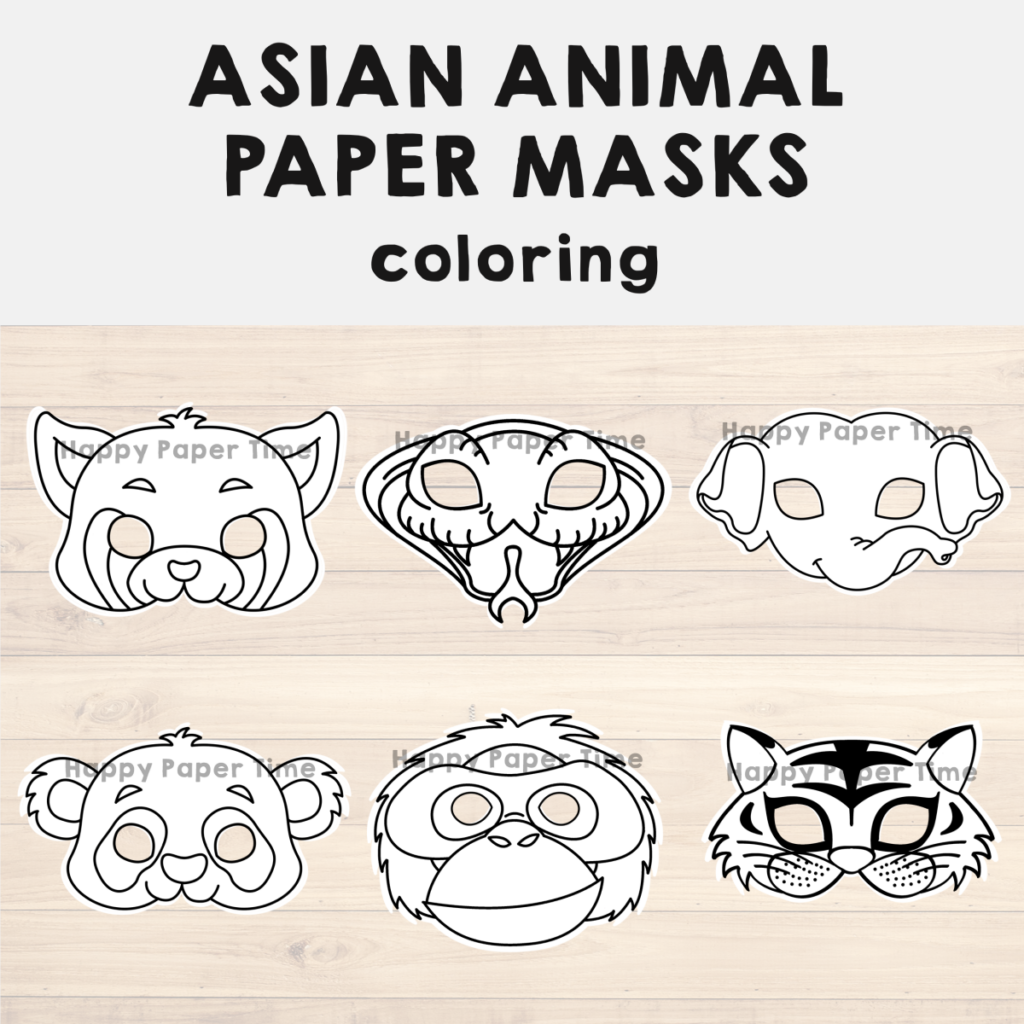 Red Panda Paper Crowns Printable Asian Animal Coloring Craft | Made By ...