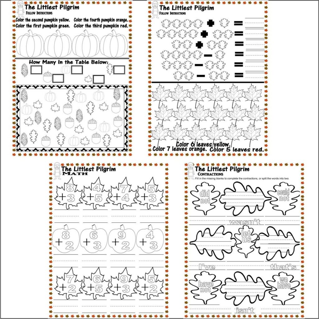 Littlest Pilgrim Thanksgiving Book Study Companion Reading ...