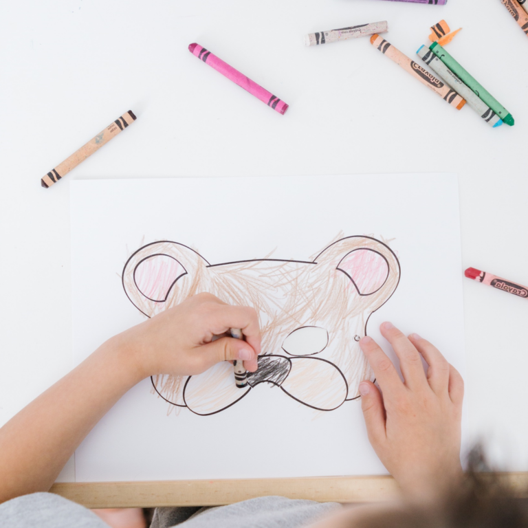 Bear Paper Mask Printable Woodland Forest Animal Coloring Craft ...