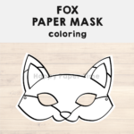 Woodland Animal Paper Masks Printable Forest Coloring Craft Activity ...
