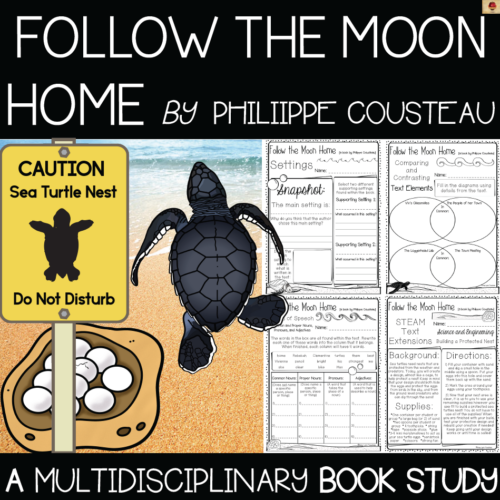 Follow the Moon Home {A Book Study Set} | Made By Teachers