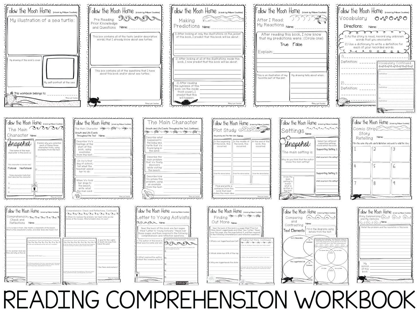 Follow the Moon Home {A Book Study Set} | Made By Teachers