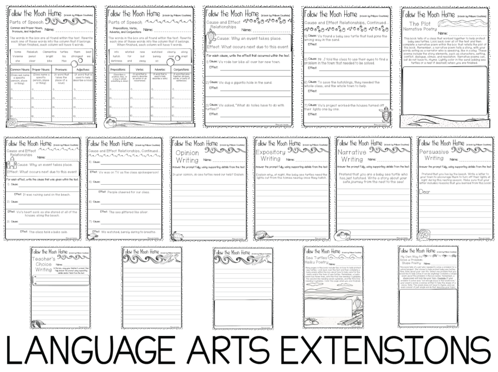 Follow the Moon Home {A Book Study Set} | Made By Teachers